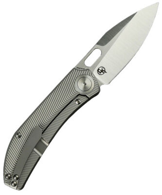 Chevron – Full Titanium Front Flipper with Thumb Hole – Yan Knives